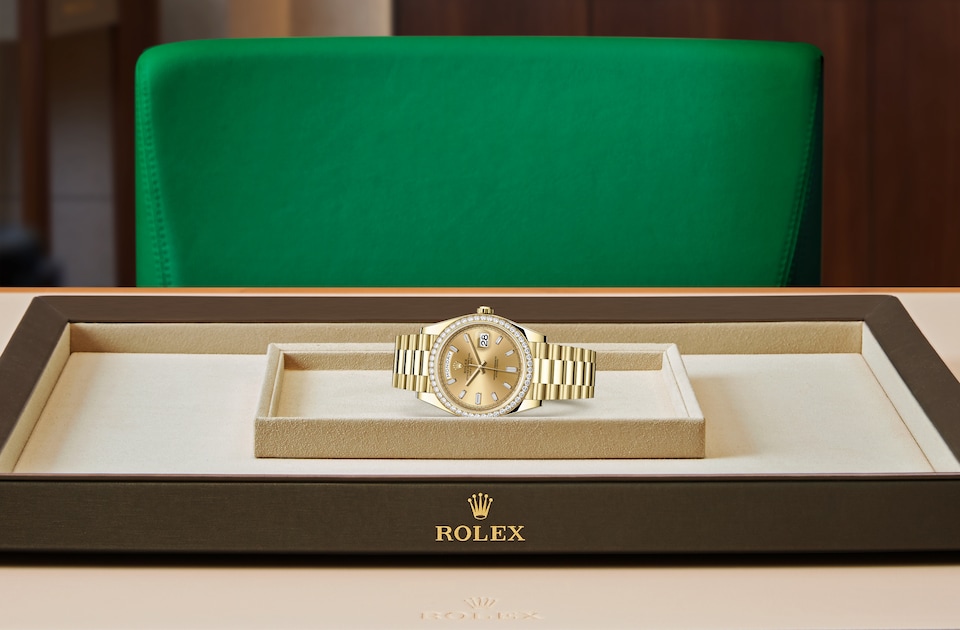 Rolex Day-Date in Gold, M228348RBR-0002 | Tapper's Jewelry